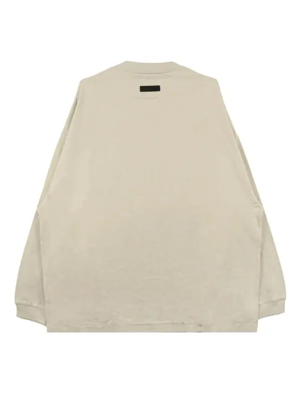 Fear Of God Logo-embroidered Long-sleeve T-shirt - Neutrals