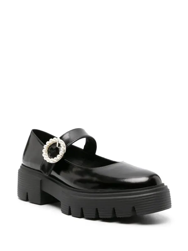 STUART WEITZMAN Nolita Leather Mary Jane Loafers