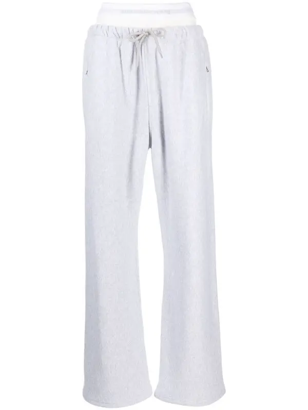 Alexander Wang Logo-waistband Layered Track Pants