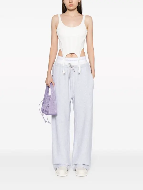 Alexander Wang Logo-waistband Layered Track Pants