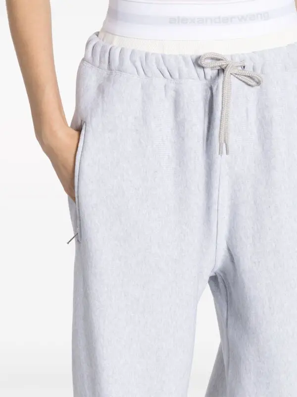 Alexander Wang Logo-waistband Layered Track Pants