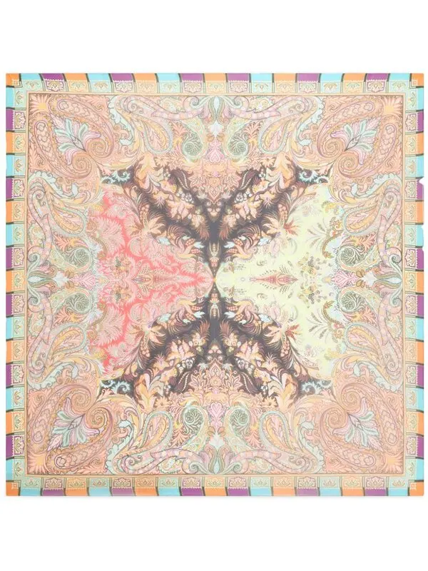 Etro Paisley-print Silk Scarf - Pink