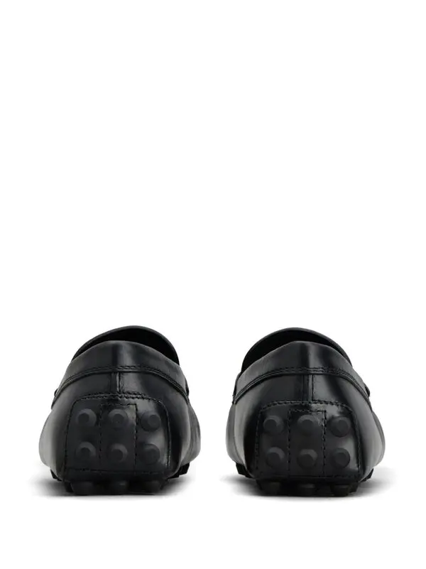 TOD'S Gommino T Timeless Leather Loafers - Black