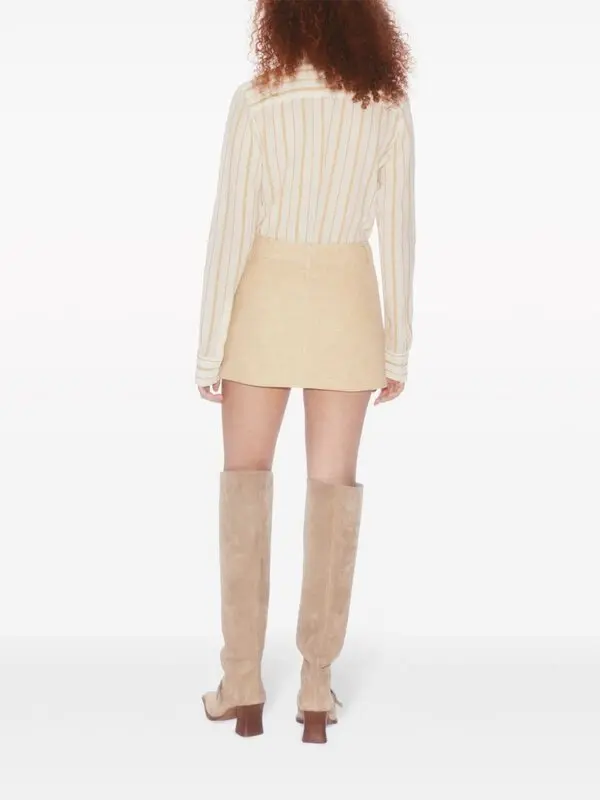 Filippa K A-line Cotton-blend Miniskirt - Neutrals