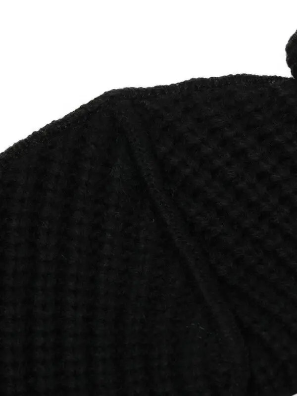 CHARLES JEFFREY Logo-patch Beanie - Black