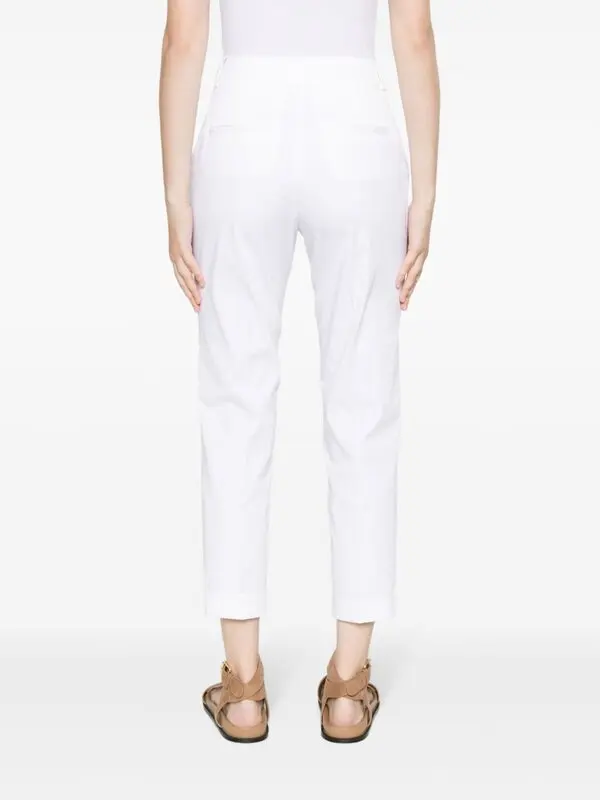 Peserico High-waisted Tapered Cropped Trousers
