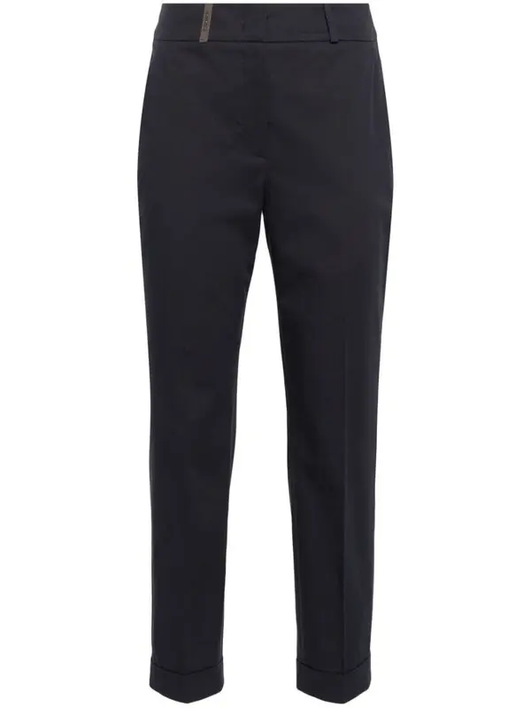 Peserico Cropped Trousers - Blue