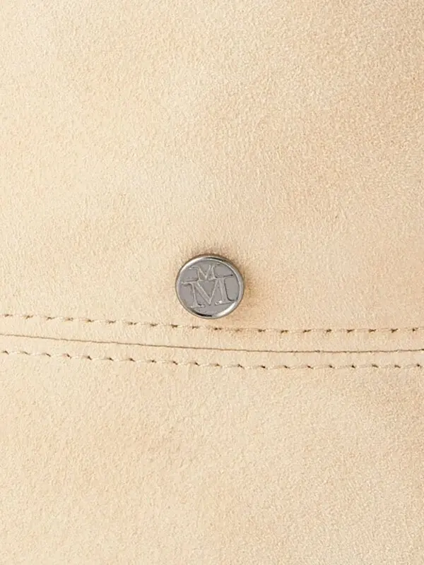 MAISON MICHEL Axel Reversible Leather Bucket Hat - Neutrals