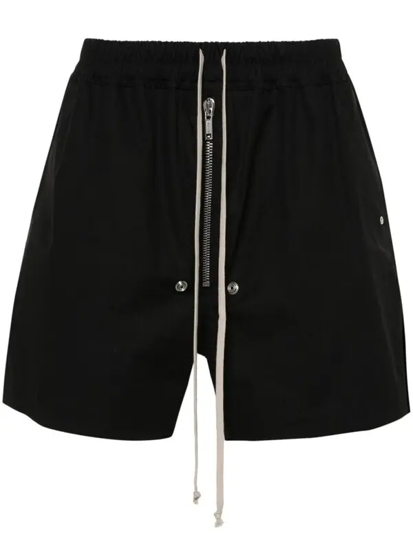 Rick Owens Bela Boxer Poplin Shorts - Black
