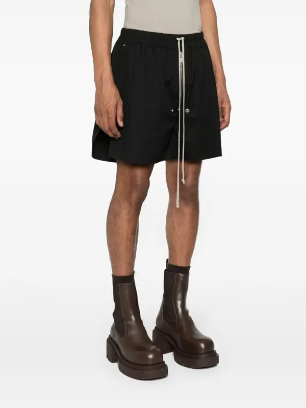 Rick Owens Bela Boxer Poplin Shorts - Black