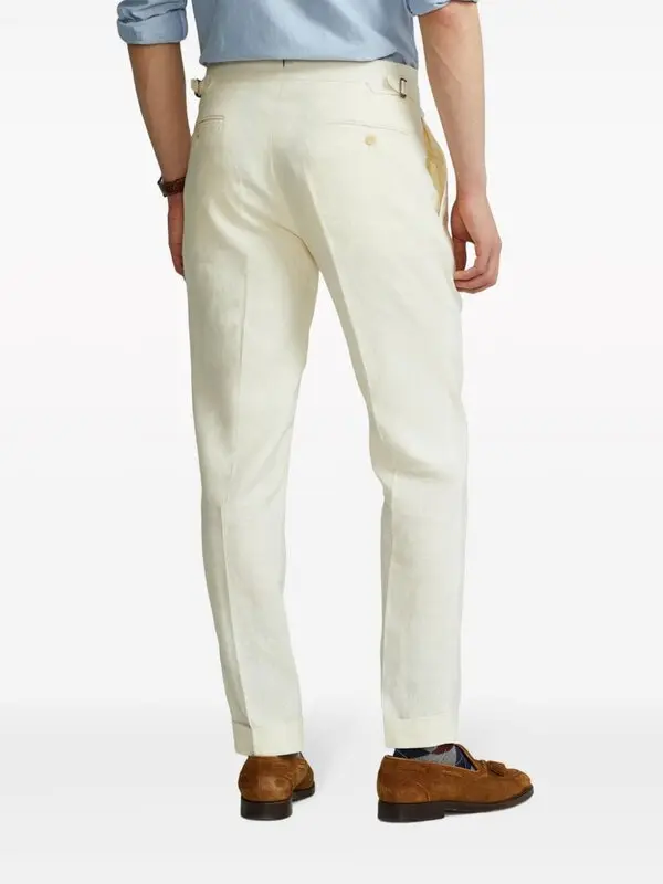 Polo Ralph Lauren Pleat-detail Linen Trousers - White