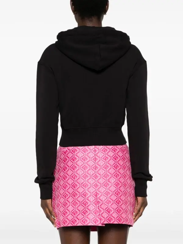Versace Logo-print Cropped Hoodie