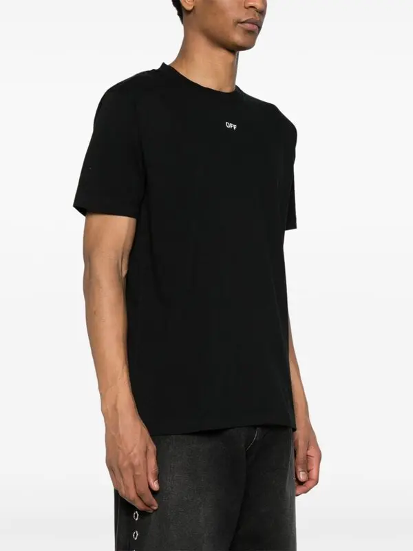 Off-White Logo-print Cotton T-shirt - Black