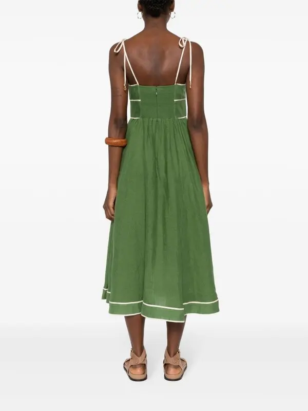 Zimmermann Alight Picnic Midi Dress In Green - 55% Off | Editorialist