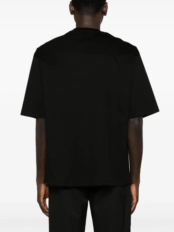 LANVIN Curb Lace-detailed Cotton T-shirt - Black