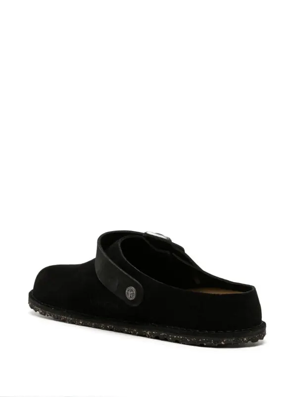BIRKENSTOCK Lutry Premium Suede Slippers - Black