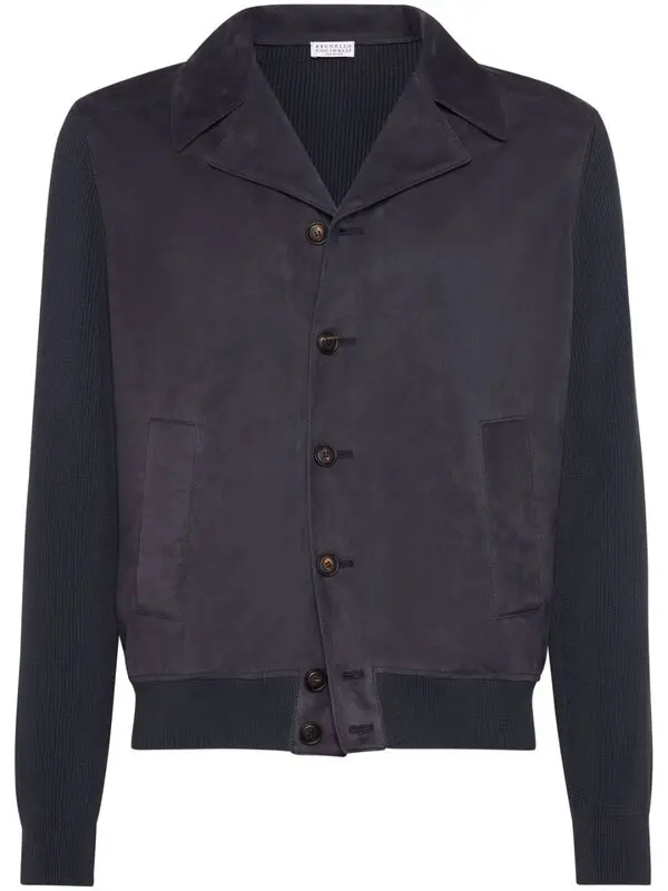 Brunello Cucinelli Suede And Knit Jacket