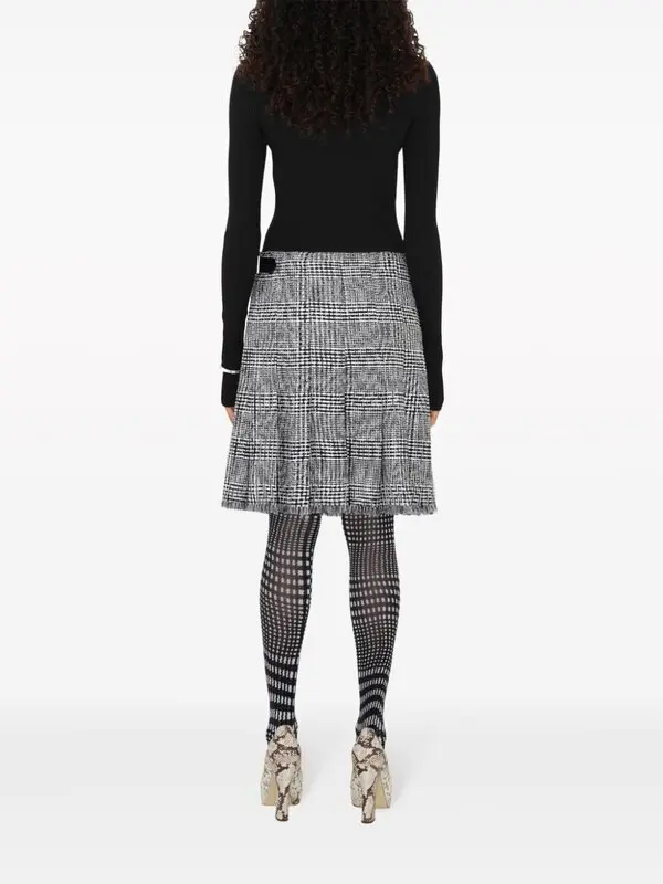 Burberry Scarf-detail Ribbed Jumper - Black