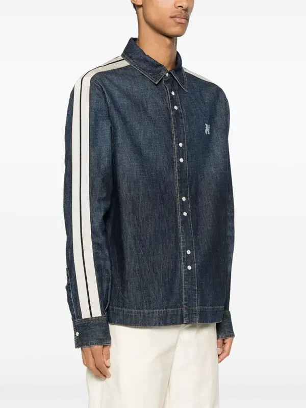 Palm Angels Monogram-embroidered Denim Track Jacket