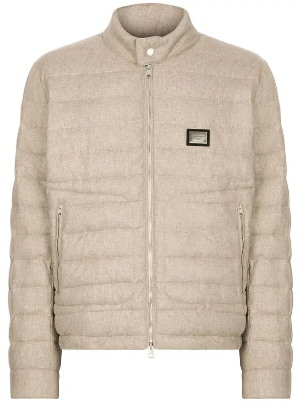 Dolce & Gabbana Logo-plaque Quilted Jacket