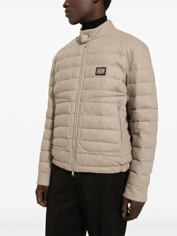 Dolce & Gabbana Logo-plaque Quilted Jacket