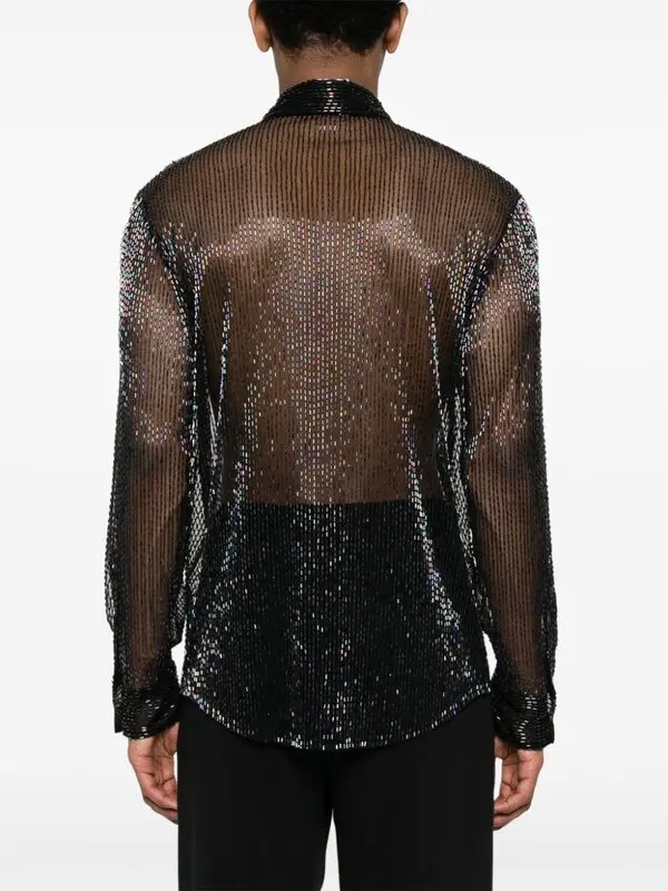 Dsquared2 70's Beaded Tulle Shirt