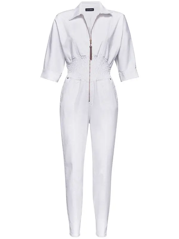 Retrofete Ellis Cotton-blend Jumpsuit - White