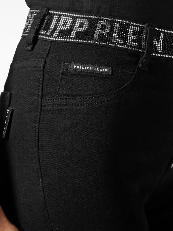 Philipp Plein Crystal-embellished High-waist Jeans