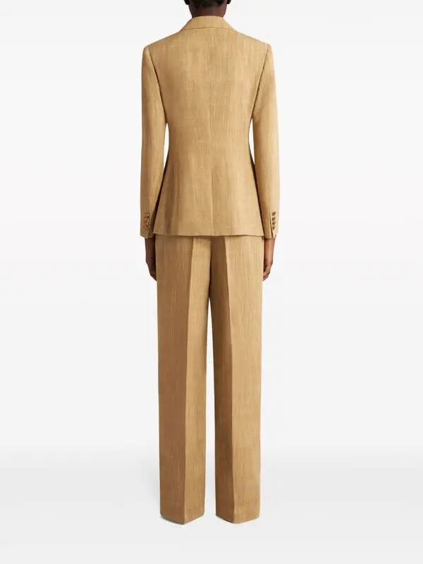 Etro Double-breasted Slub Blazer - Neutrals