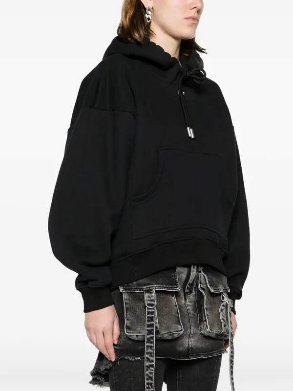 Off-White Logo-embroidered Cotton Hoodie