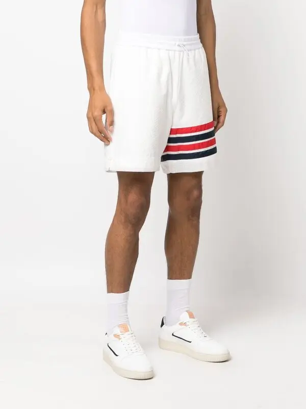 Thom Browne 4-bar Stripe Ripstop Shorts - White