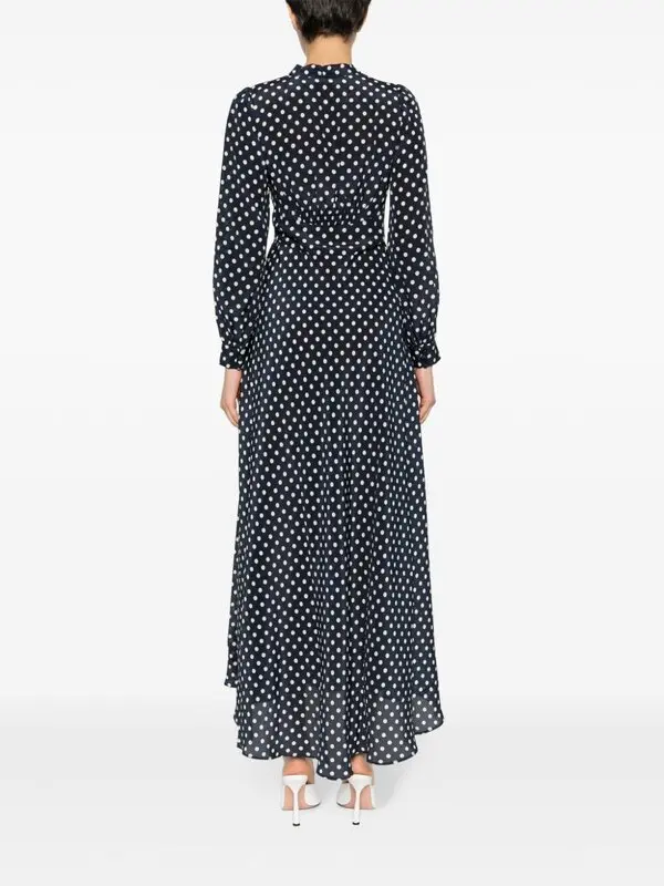Rixo Emory Polka Dot Maxi Dress - Blue