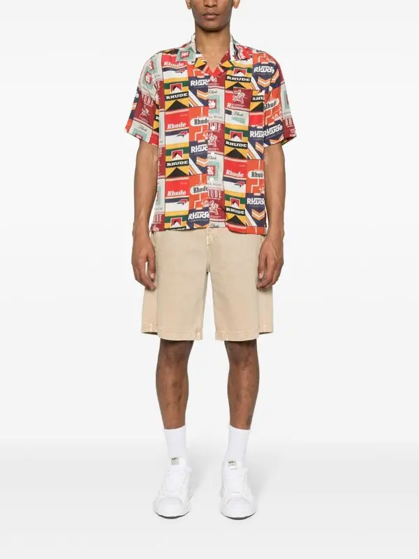 Rhude Cigarette-print Bowling Shirt