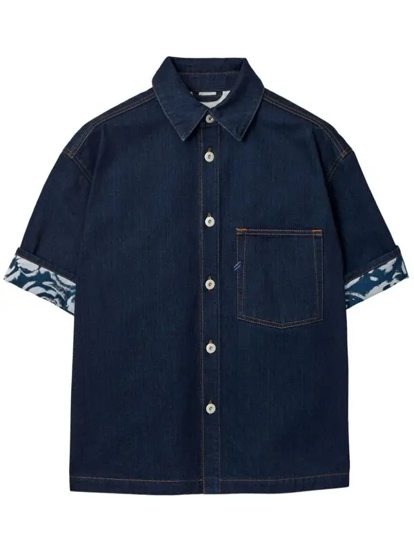 Burberry Heavyweight Logo-patch Denim Shirt