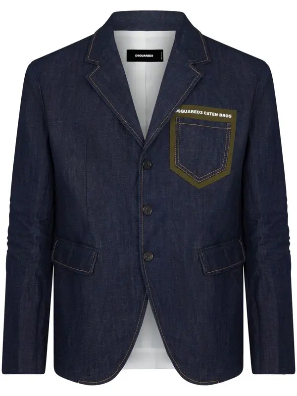 Dsquared2 Single-breasted Denim Blazer
