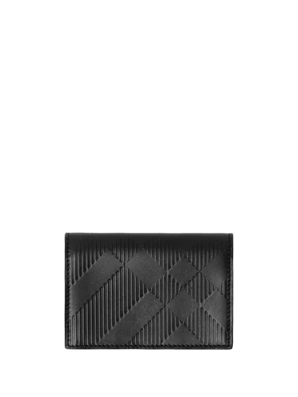 Burberry Check-pattern Leather Cardholder