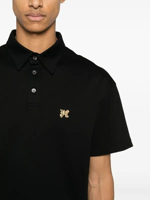 Palm Angels Monogram-appliqu� Polo Shirt