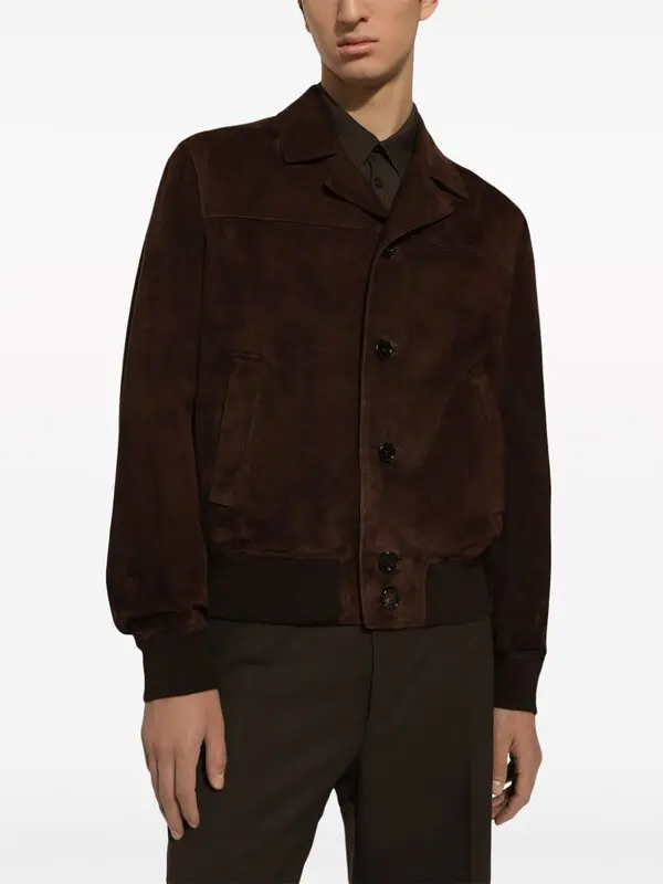 Dolce & Gabbana Suede Bomber Jacket