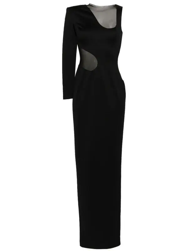 JEAN-LOUIS SABAJI Asymmetric Cut-out Gown