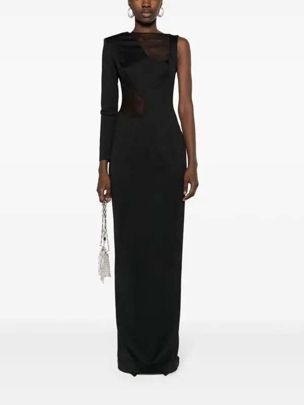 JEAN-LOUIS SABAJI Asymmetric Cut-out Gown