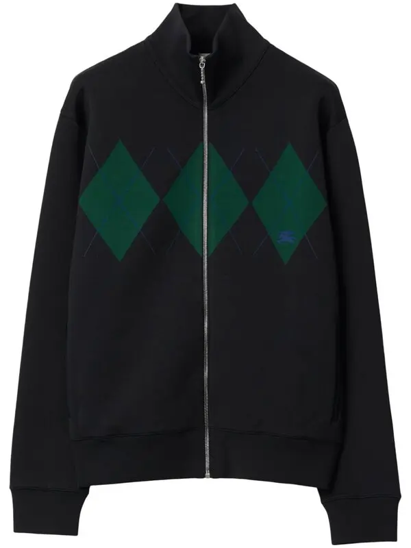 Burberry Ekd-embroidered Argyle Track Jacket