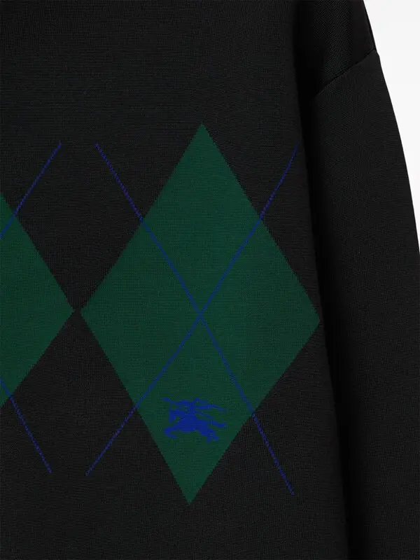 Burberry Ekd-embroidered Argyle Track Jacket