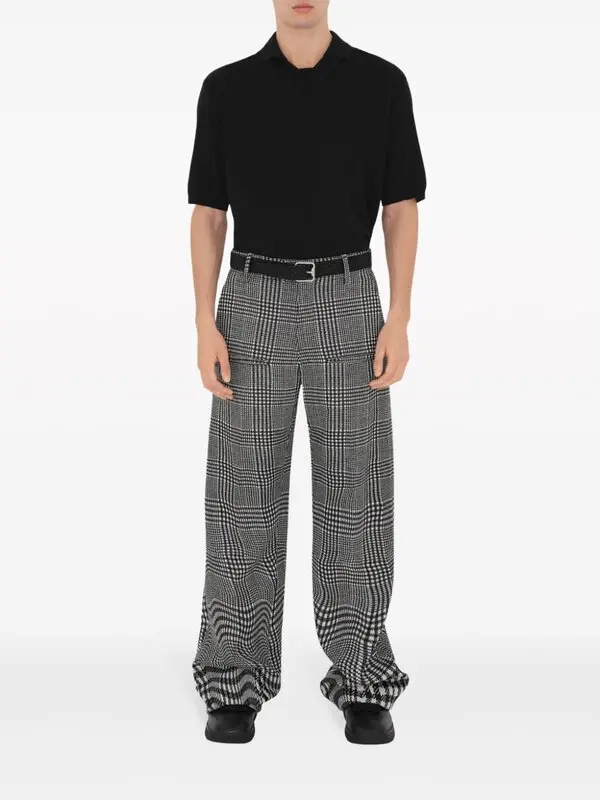 Burberry V-neck Wool Polo Shirt