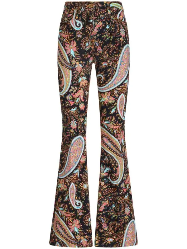 Etro Paisley Print Flared Trousers