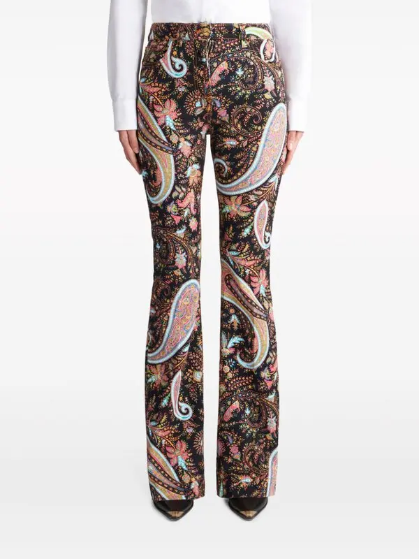Etro Paisley Print Flared Trousers