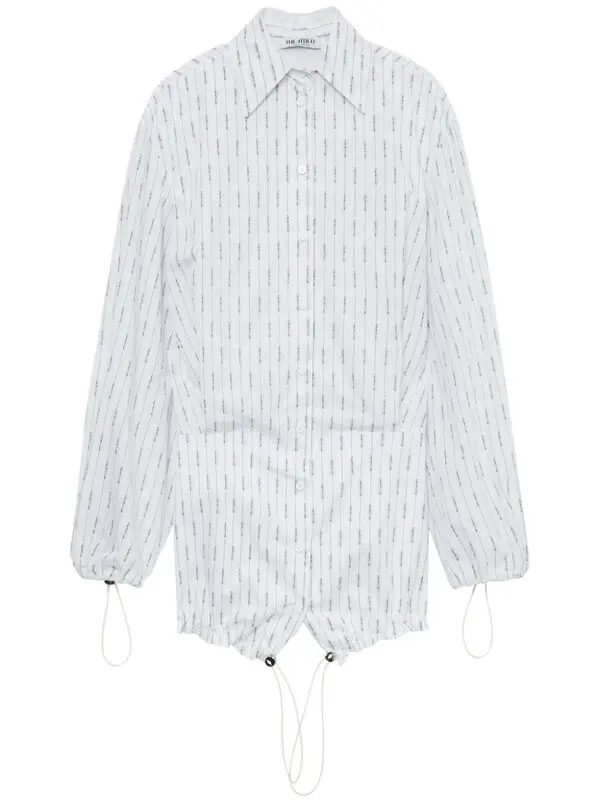 Attico Pinstriped Mini Shirtdress