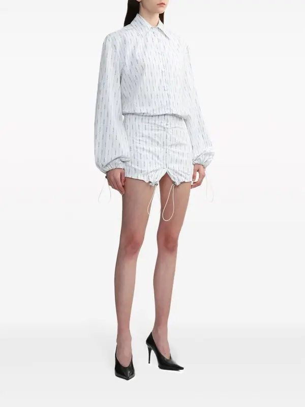 Attico Pinstriped Mini Shirtdress