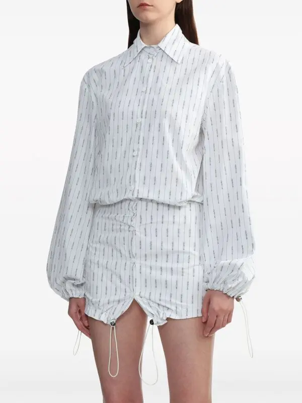 Attico Pinstriped Mini Shirtdress
