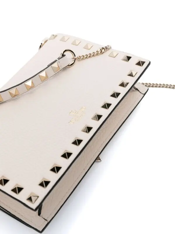 Valentino Garavani Rockstud Leather Crossbody Bag - Neutrals