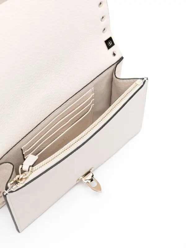 Valentino Garavani Rockstud Leather Crossbody Bag - Neutrals
